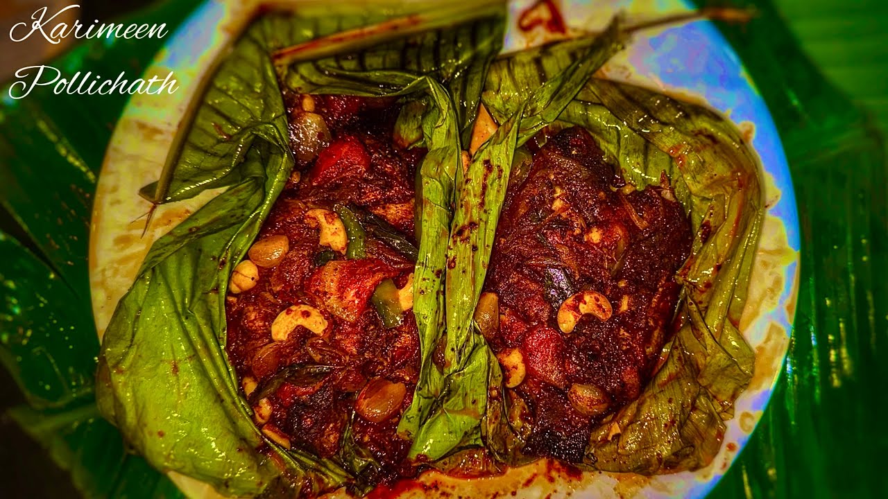 Karimeen Pollichath | Kerala Style Fish fry In Banana Leaf | Pearl Spot ...