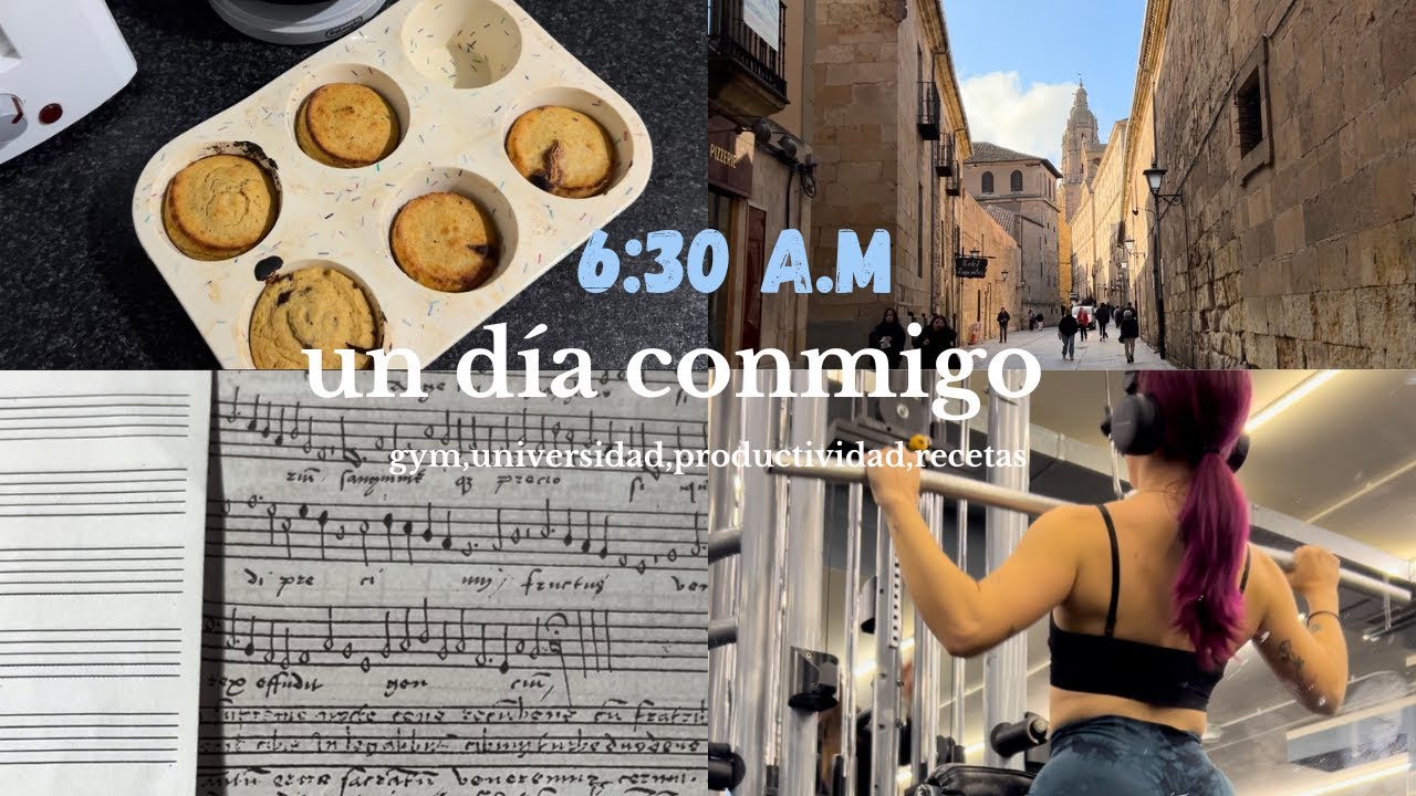 UN DÍA CONMIGO LEVANTANDOME A LAS 6:30 a.m. 📚 | gym, hábitos, rutina ...