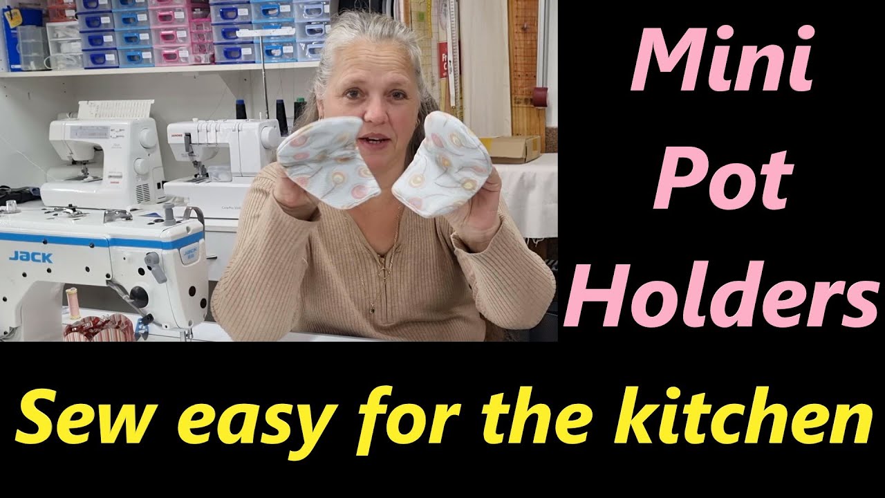 Mini Pot Holders DIY Draft your own sewing pattern oven mitt - YouTube