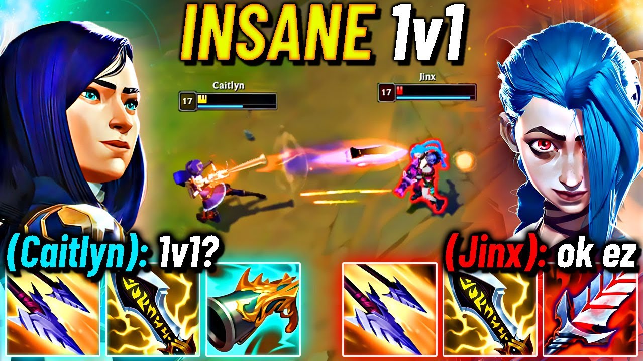 CAITLYN vs JINX (Arcane Lore Accurate) - YouTube