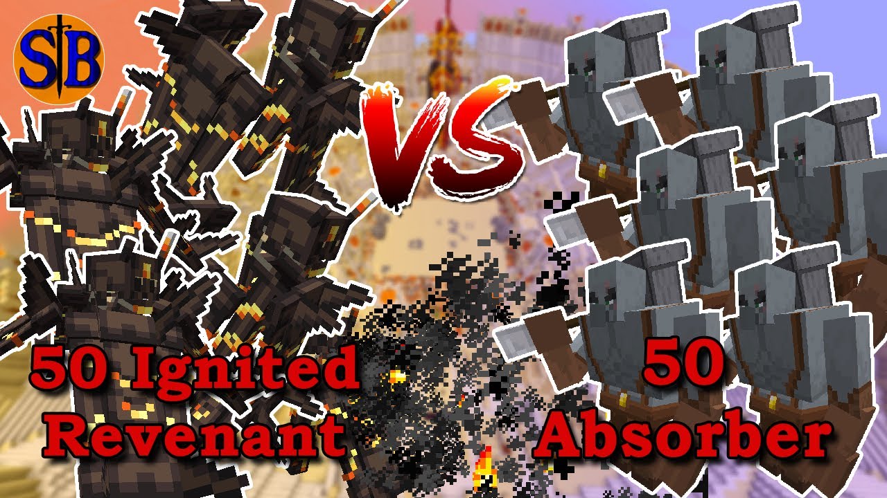 50 Ignited Revenants vs 50 Absorbers | Minecraft Mob Battle - YouTube