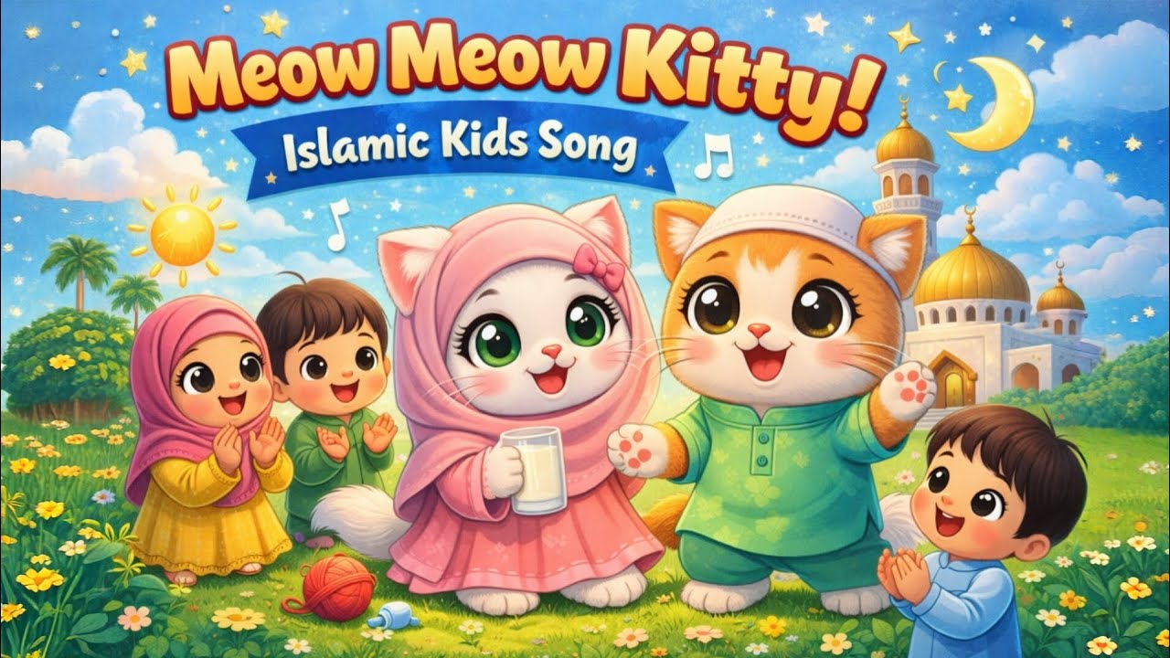 Meow Meow Kitty 🐱 | Islamic Kids Rhyme | Muslim Cat Cartoon @ilmiToonz ...