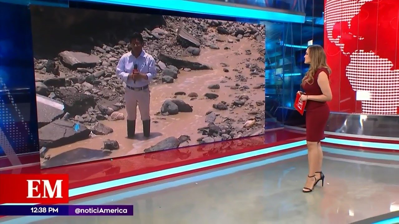 Carla Tello informa sobre los huaycos en Lima en Edicion Mediodia - YouTube