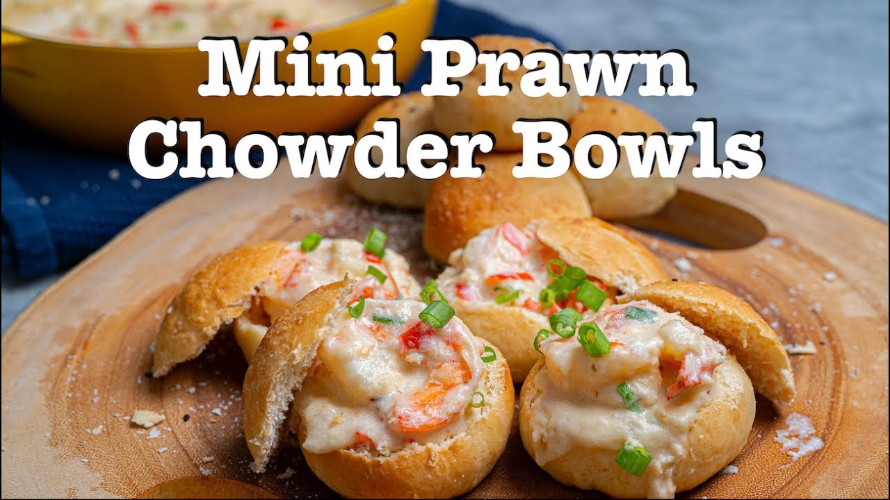 Mini Prawn Chowder Bowls: Perfect Party Appetizers! - YouTube