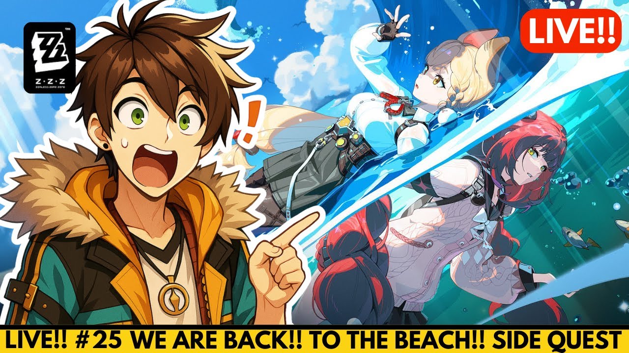 WE ARE BACK LETS GO TO THE BEACH!! | Chill Stream | ZZZ SIDE QUEST ...