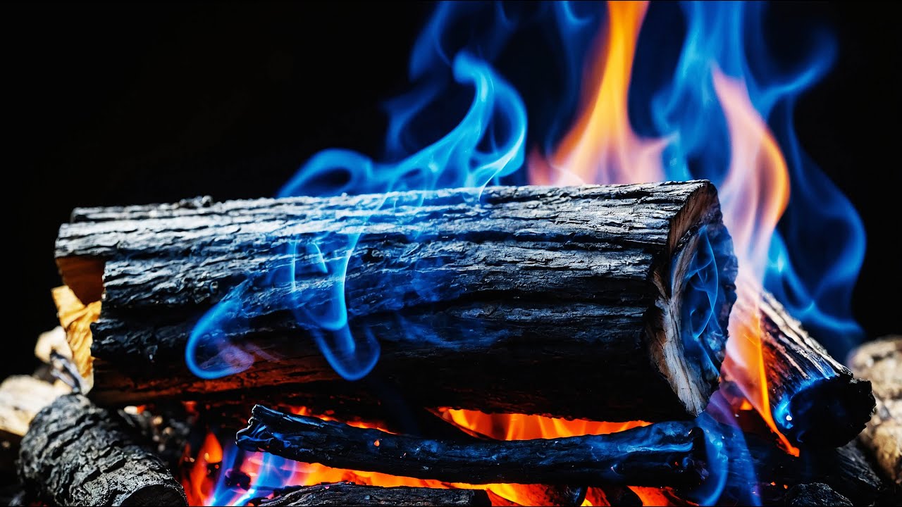 Feel the Warmth 🔥 4K Fireplace with Lifelike Logs & Color-Shifting ...