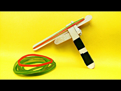 How To Make A Popsicle Stick Gun Shooter With Trigger | Easy !!! - YouTube