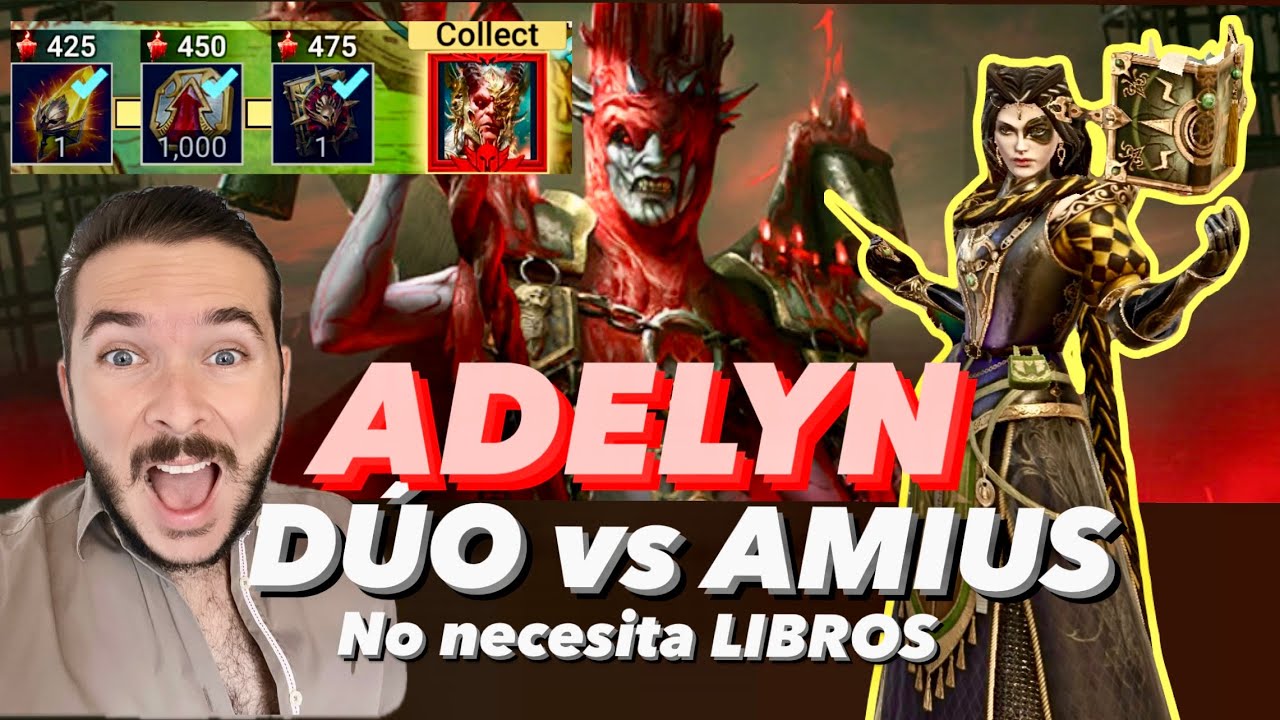 ADELYN vs AMIUS a DÚO ¡Solo 2 campeones! F2P (modos DIFÍCIL y FACIL ...