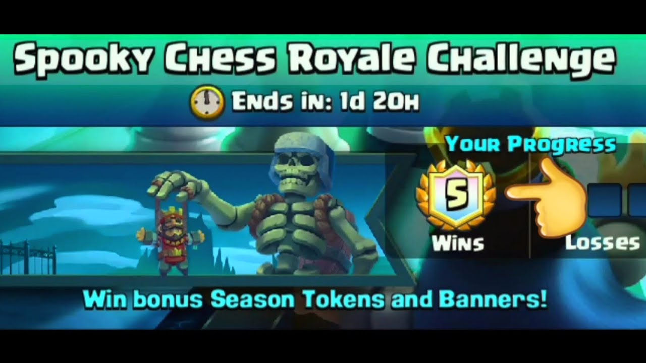 Winning Streak On Spooky Chess Royale Challenge|#clashroyale - YouTube