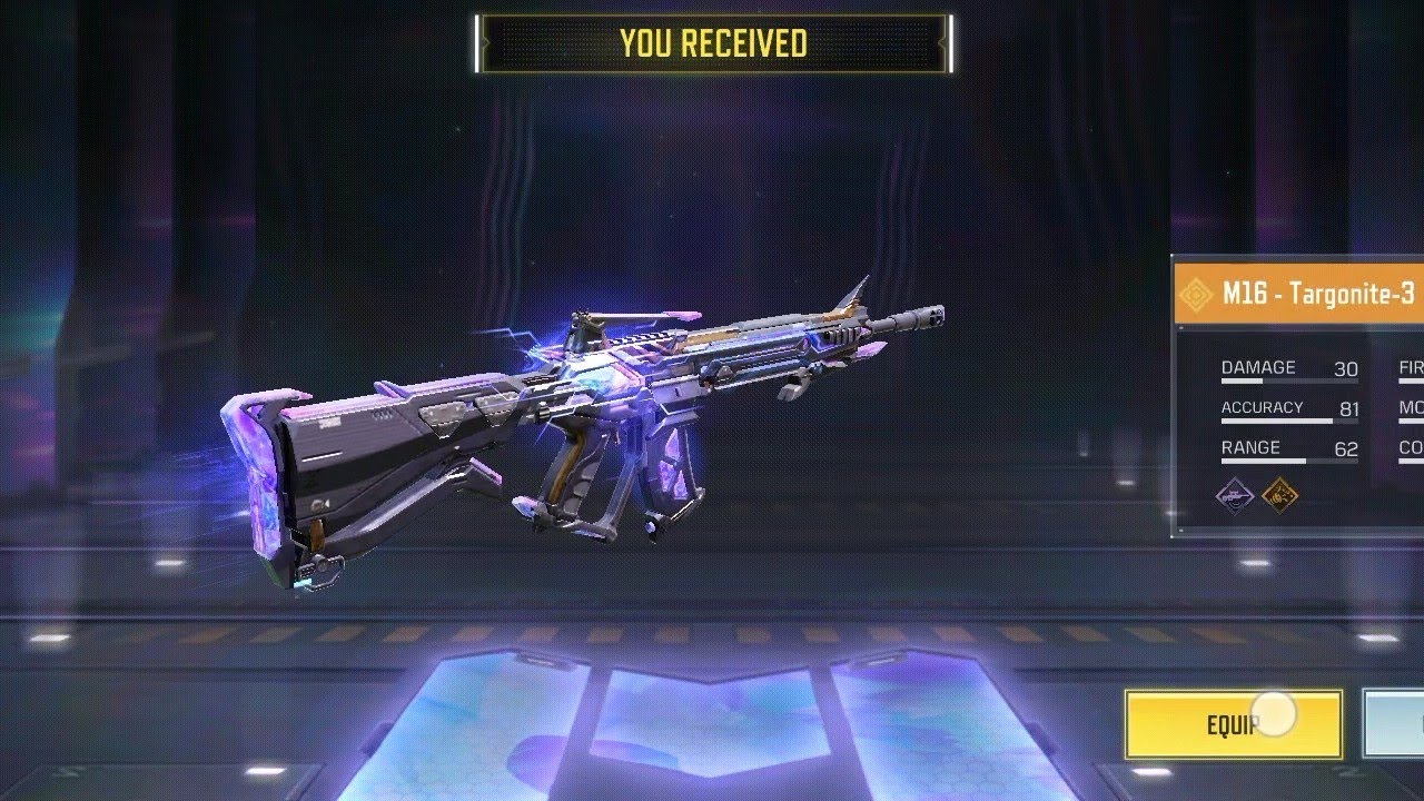 1st Spin 20CP Legendary M16-Targonite in CODMobile Cosmic Traveller ...