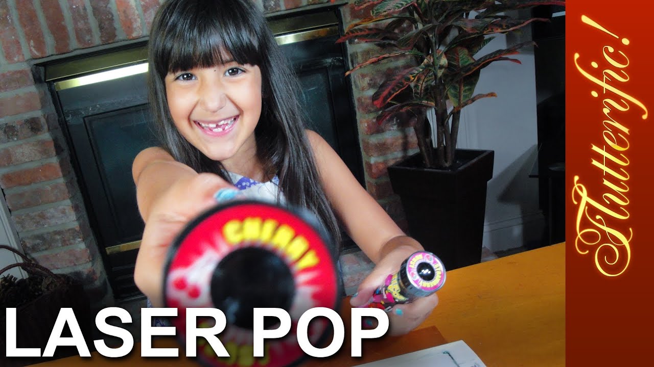 Laser Pop Projector Candy - Review by Flutterific! - YouTube