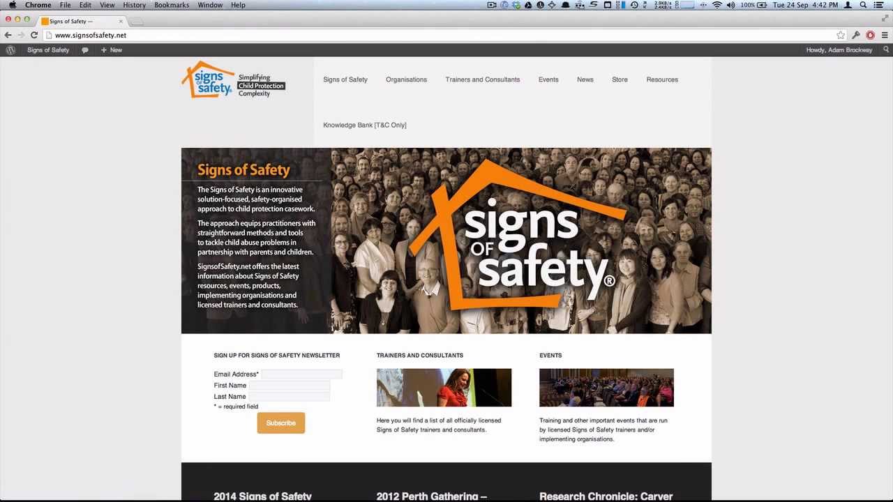 how to log into the Signs of Safety Knowledge Bank on signsofsafety.net ...