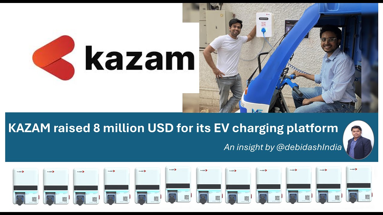 KAZAM raised 8 million USD for its EV charging platform - YouTube