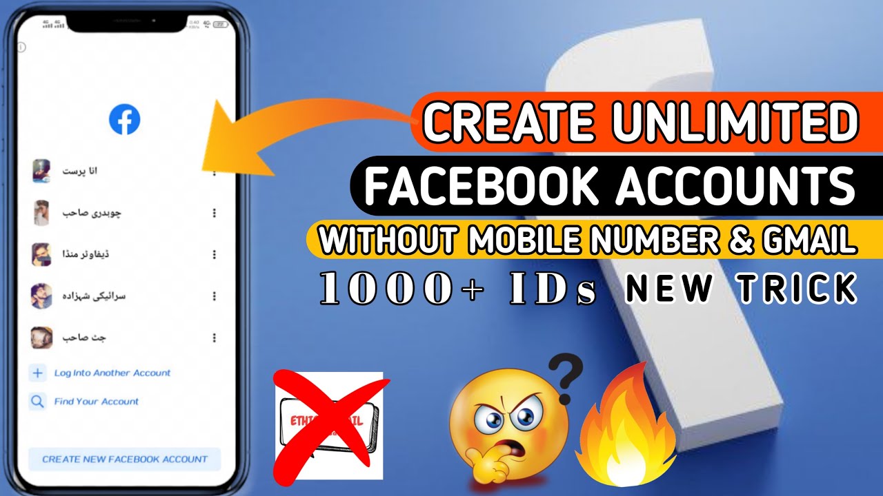 Create Unlimited Facebook Accounts Without Email and phone number ...