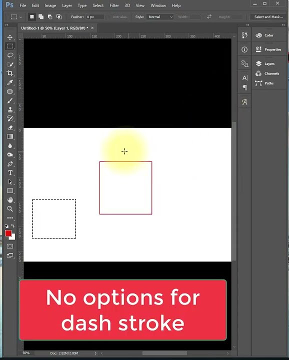 Dash Gap Stroke in photoshop | How to draw stroke in photoshop - YouTube