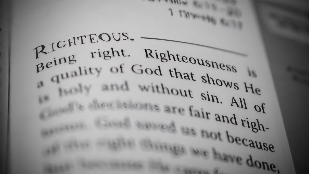 What does it mean to be Righteous? - YouTube