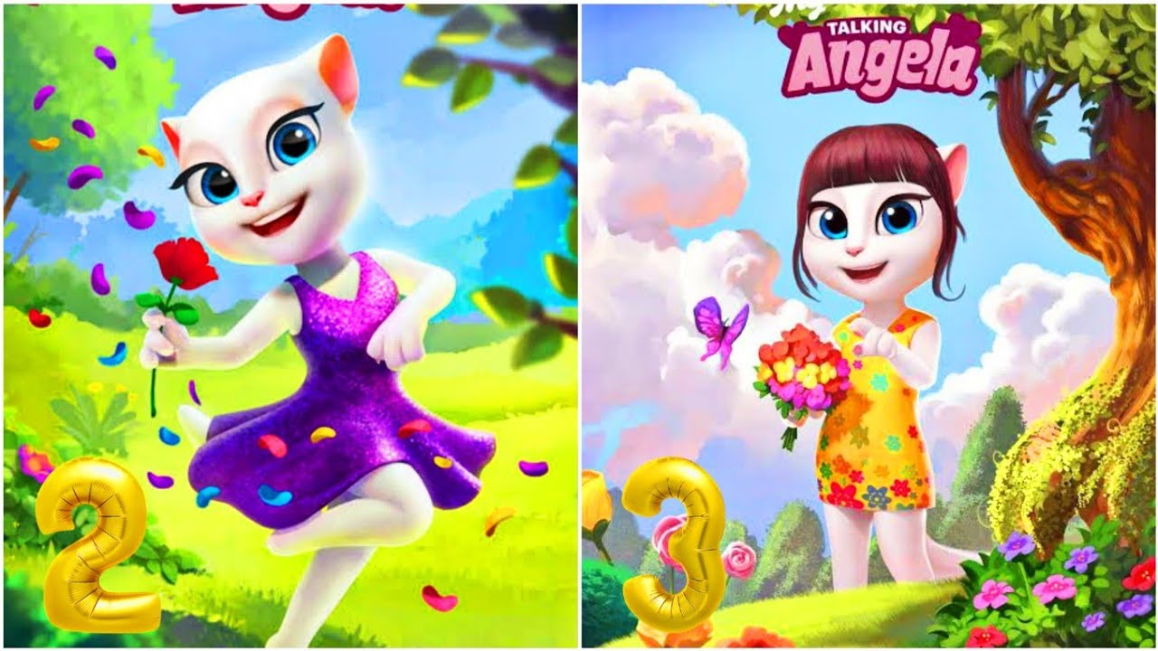 My Talking Angela 2 Vs My Talking Angela 3 💯💲🍉 Funny Gameplay - YouTube