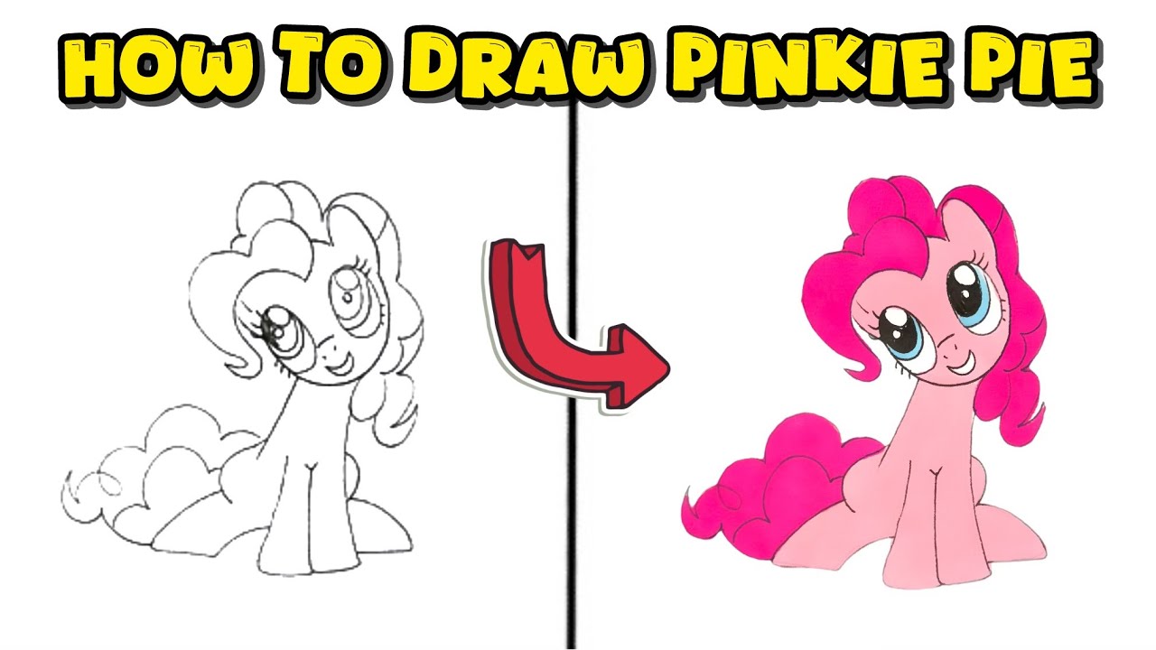 How to Draw Pinkie Pie from My Little Pony – Colorful Cartoon Art - YouTube