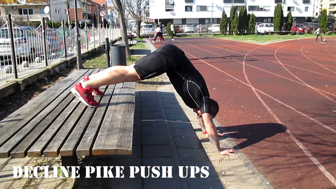 Decline Pike Push Ups - YouTube