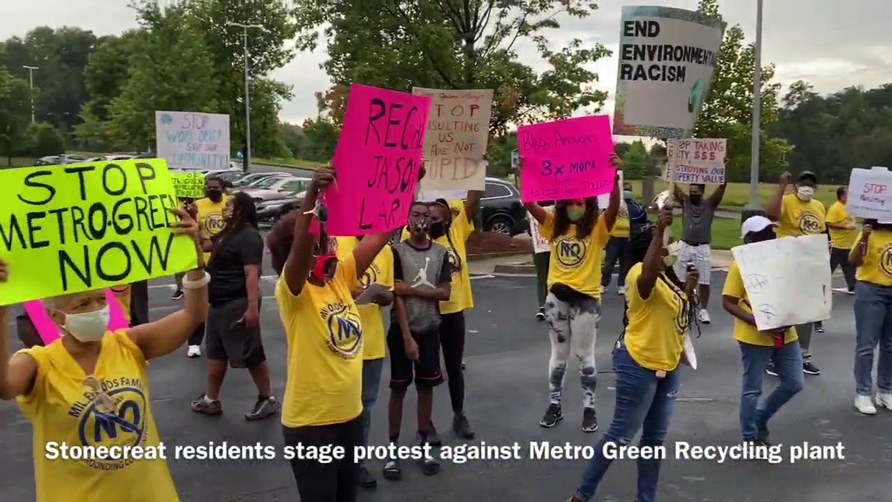 Stonecrest residents stage protest against Metro Green Recycling plant ...
