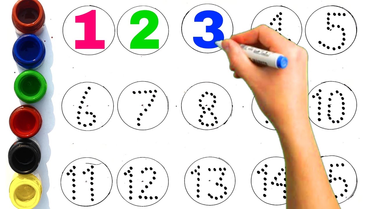 Kids learning about number drawing, kids education learning, kids ...