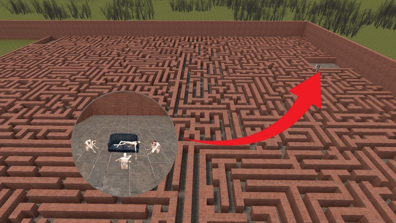 MAZE I'M FIGHTING THE SCP 096 CREATURE HELP - YouTube