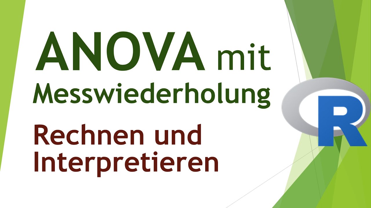 ANOVA mit Messwiederholung R - Rechnen und Interpretieren - YouTube
