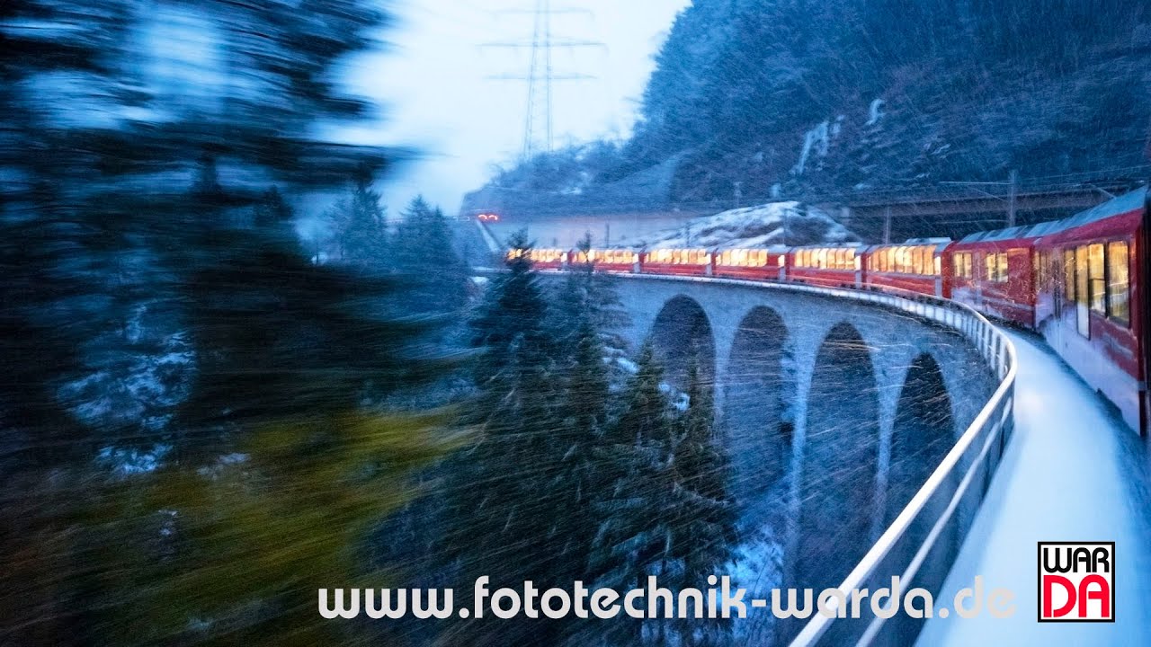 Eine Fahrt mit dem Bernina Express Rhätische Bahn RhB von Chur nach ...
