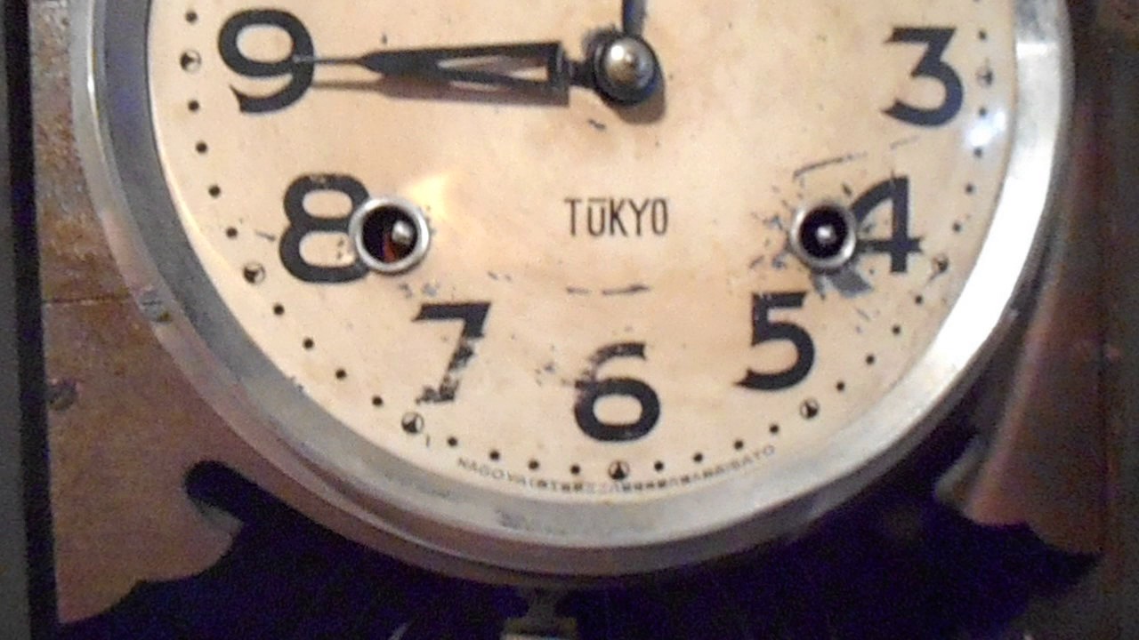 Antique Tachimoto Sato 8 Day Japanese Box Regulator Wall Clock Nagoya ...