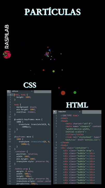 #shorts Cómo hacer particulas animadas con #css y #html link del código fuente en la descripción ...