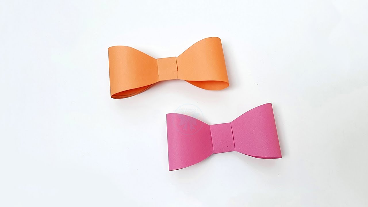 How to make a simple bow out of ribbon step by step | Paper ribbon bow ...