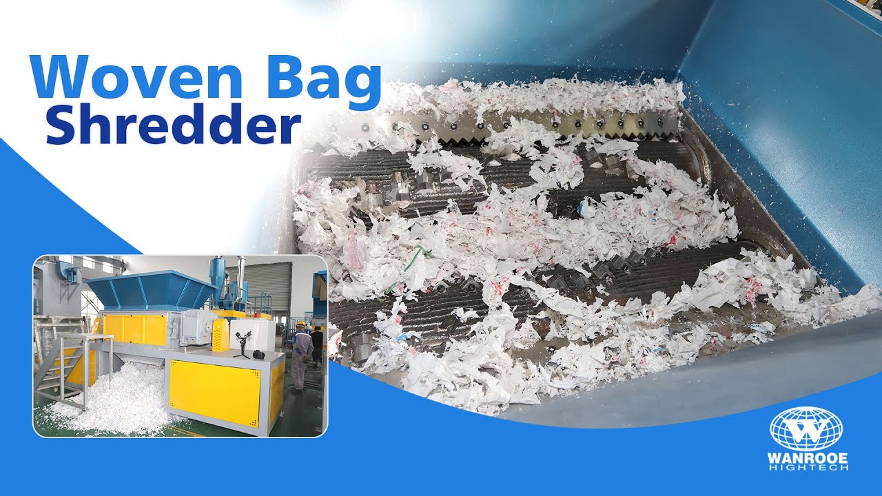 Plastic Double Roll Single Shaft Shredder| Plastic Film shredder ...