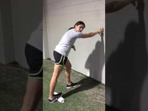 Standing Ankle Dorsiflexion Stretch with Breathing - YouTube