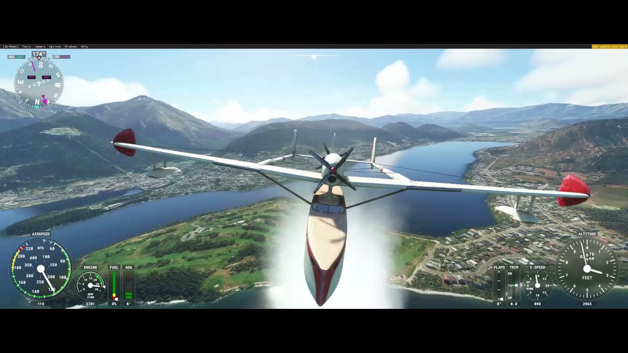 #FS2020 - WIP - Flying Boat with Water Drop - YouTube