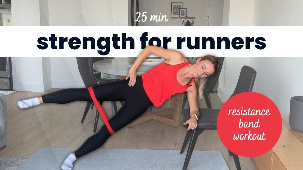 Strength Workout for RUNNERS | Follow-Along at Home | Resistance Band ...