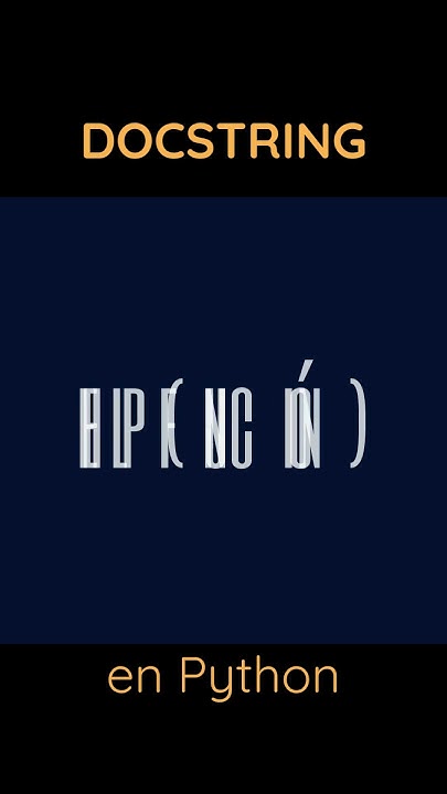 Docstring en Python #python #programacion #aprenderpython - YouTube