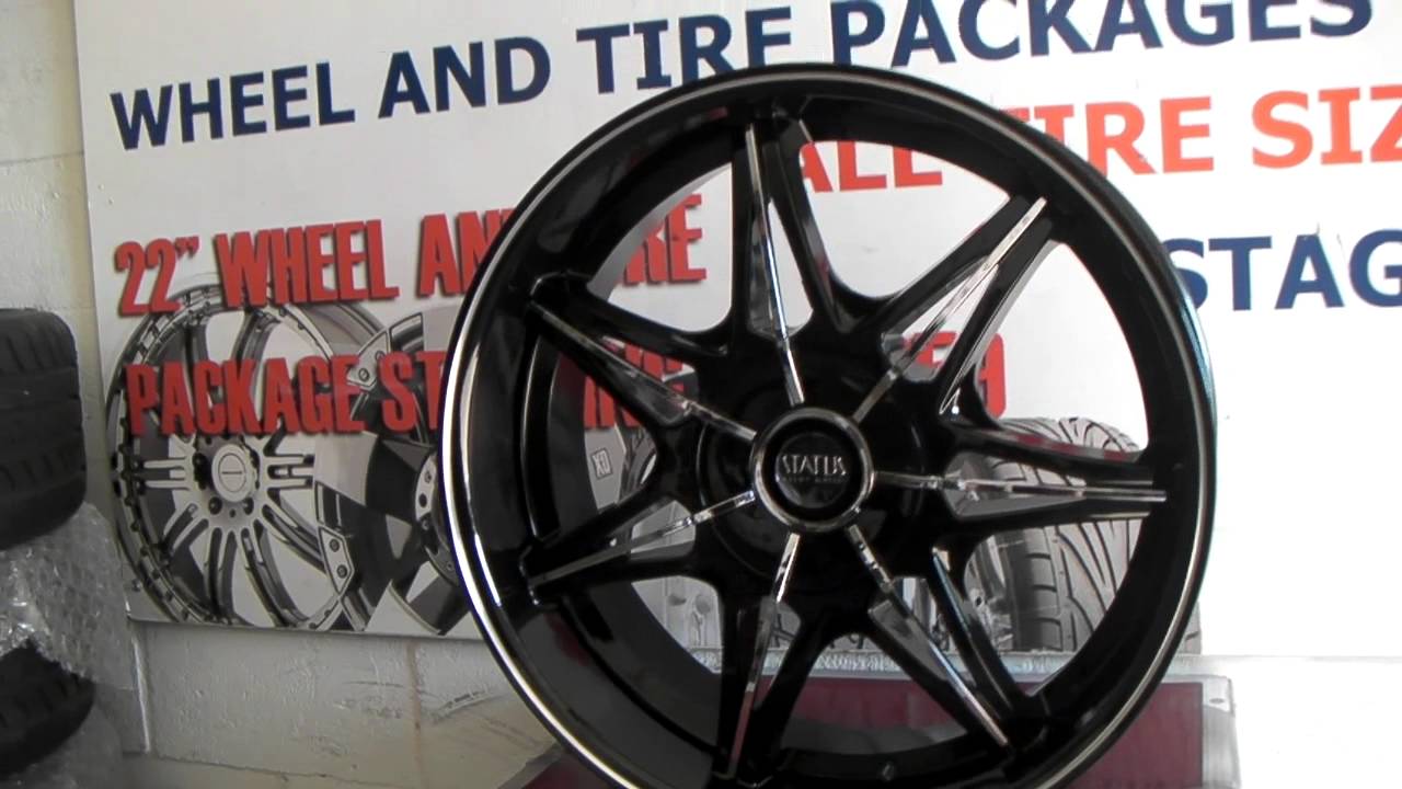 DUBSandTIRES.com 22 Inch Status Crown Black Chrome Wheels Rims Miami ...