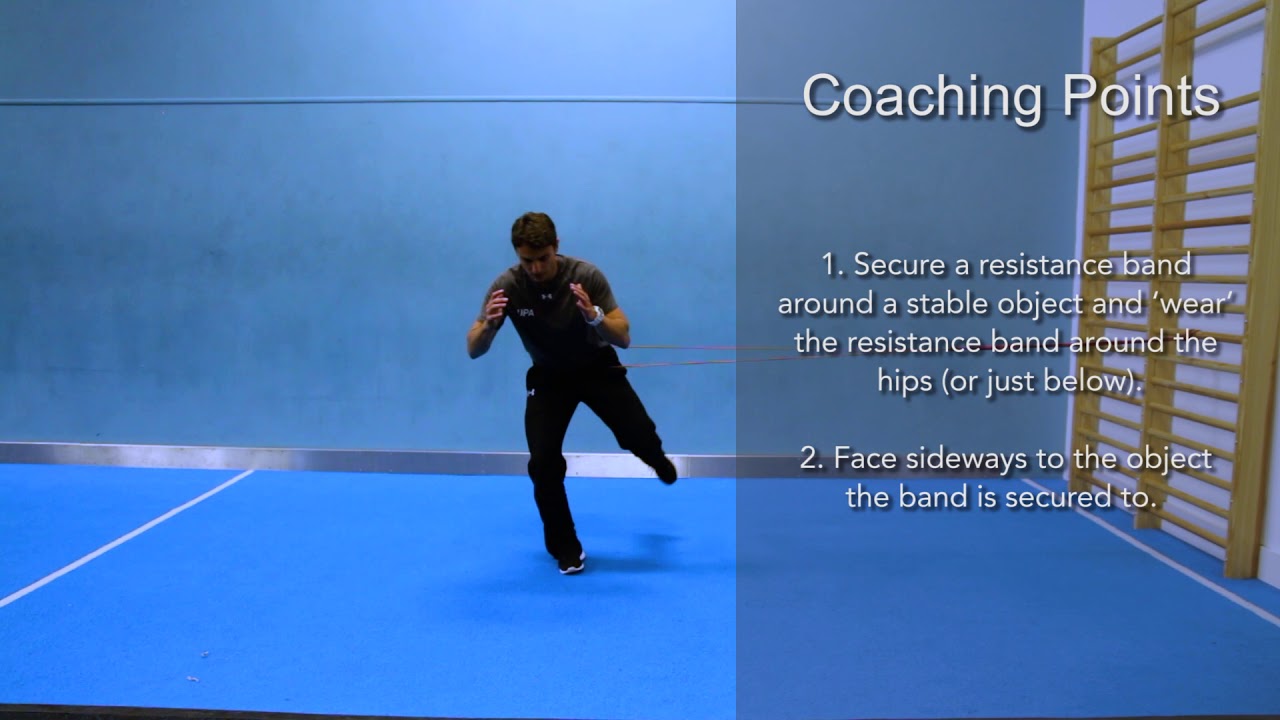 Resisted Band Single Leg Lateral Hop - YouTube