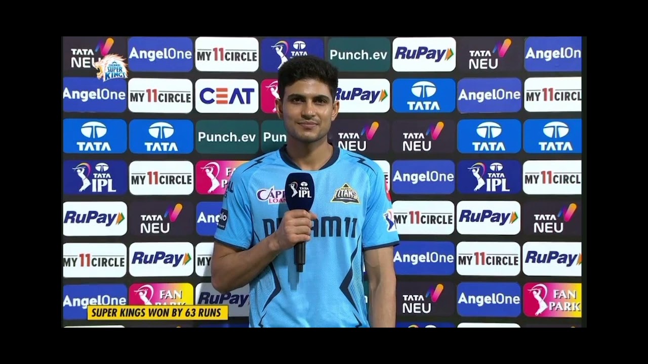 Losing captain Shubman Gill post match Presentation M7: CSK vs GT - YouTube