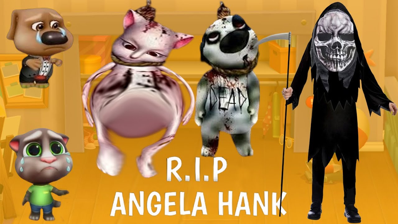 R.I.P ANGELA and HANK 😭 - My Talking Tom Friends - AMONG US FULL screen ...