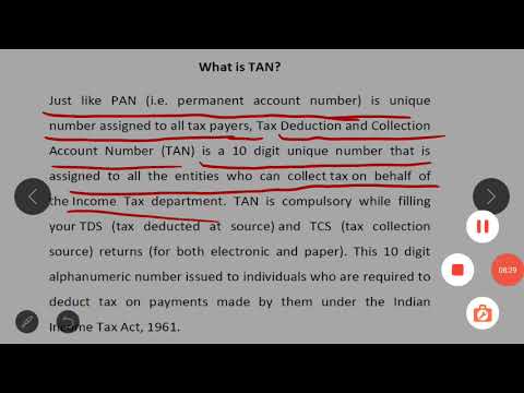 Tax Deduction and Collection Account Number (TAN) - YouTube