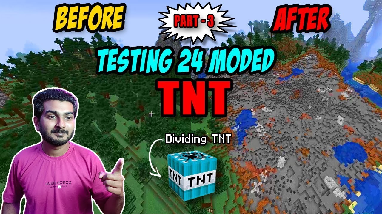 I Tried 24 Mind Blowing TNT ｜ 100+ TNT MOD Part 3 ｜ Minecraft - YouTube