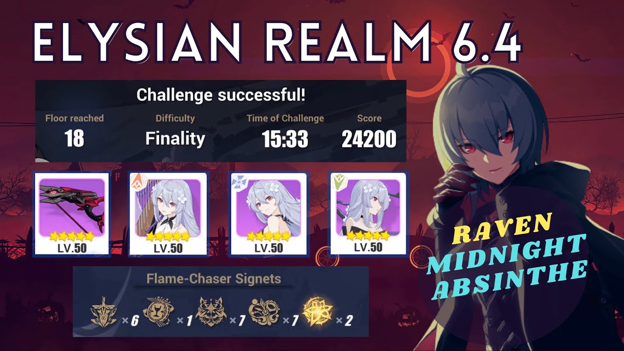 Midnight Absinthe on Elysian Realm 6.4 [Finality] | Honkai Impact 3 ...