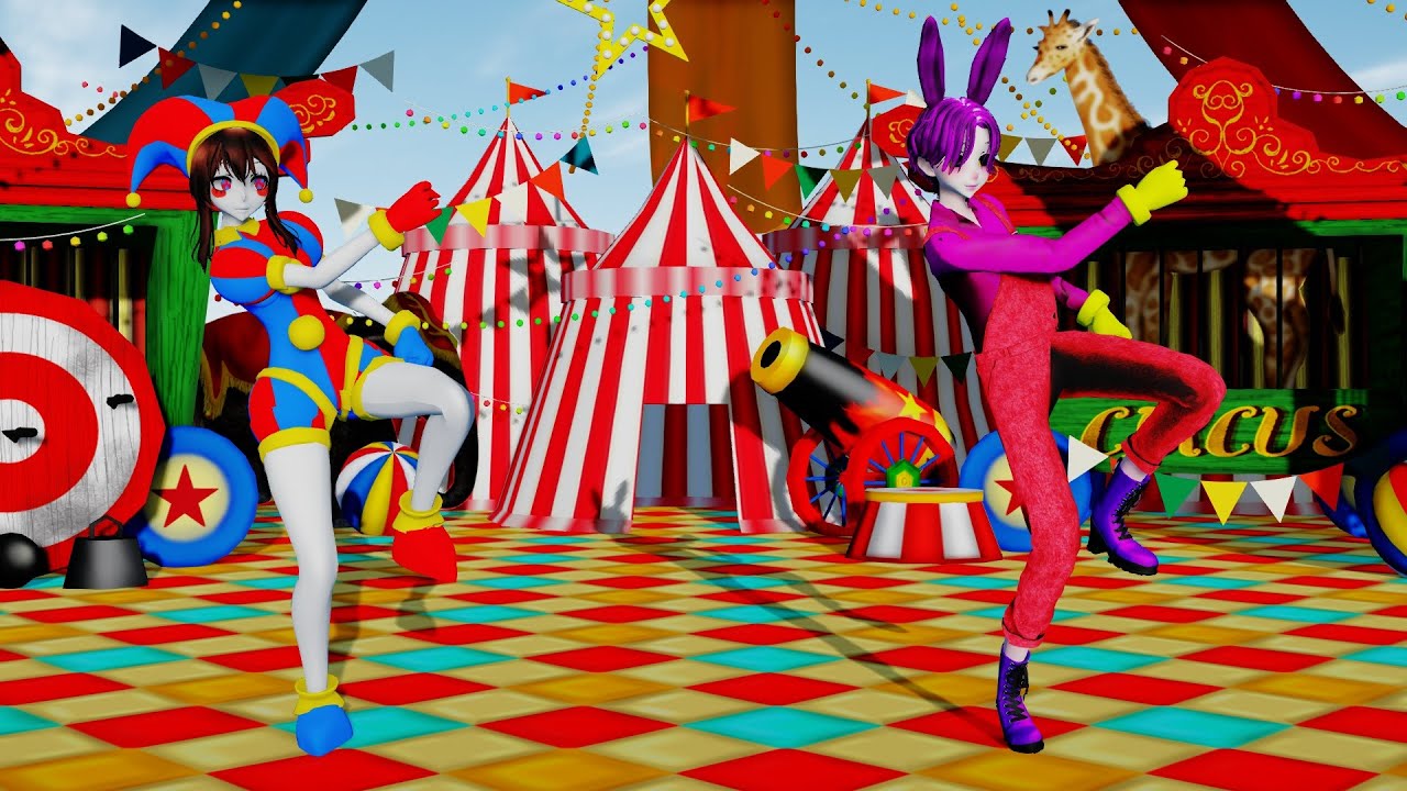 MMD Amazing Digital Circus Pomni Pump It Up - YouTube
