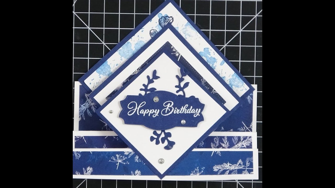 Triangle Stair Step Card Happy Birthday - YouTube
