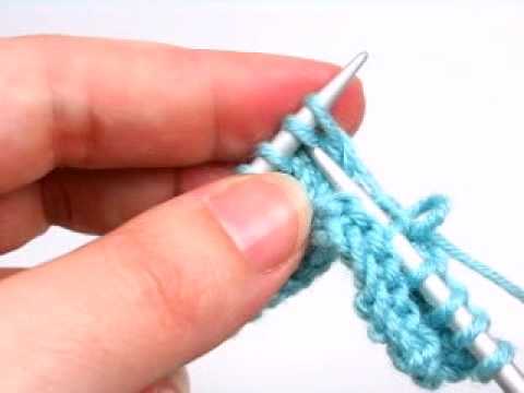Hacer dos puntos juntos (2pjun) / Knit two stitches together( K2tog ...