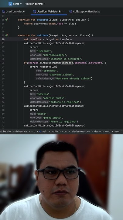 SPRING BOOT: Implementando validador de Spring #springboot #programming #kotlin #backend - YouTube