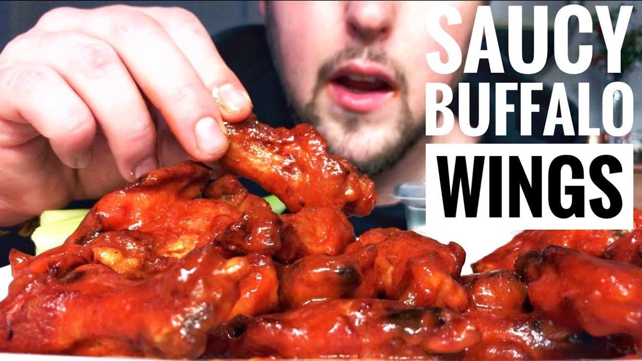 ASMR EATING BUFFALO WINGS - SMACKING/WHISPERING/ INTENSE SOUNDS - YouTube