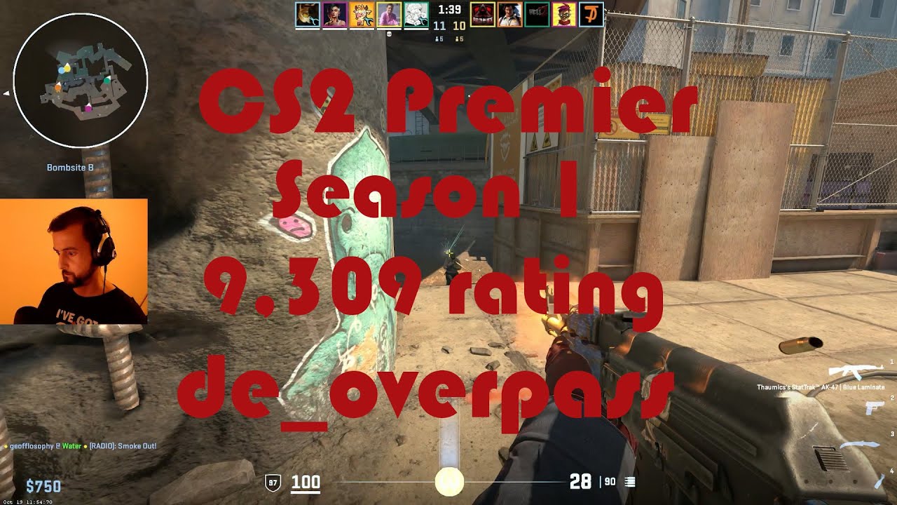 CS2 Premier Matchmaking - Season 1 - 9,309 Rating - de_overpass - YouTube
