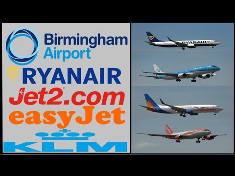 Birmingham Airport Spotting - Ryanair, EasyJet, KLM Cityhopper & Jet2 ...